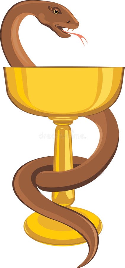 Orm Runt Polerstav Av Asclepius Symbol Vektor Illustrationer ...