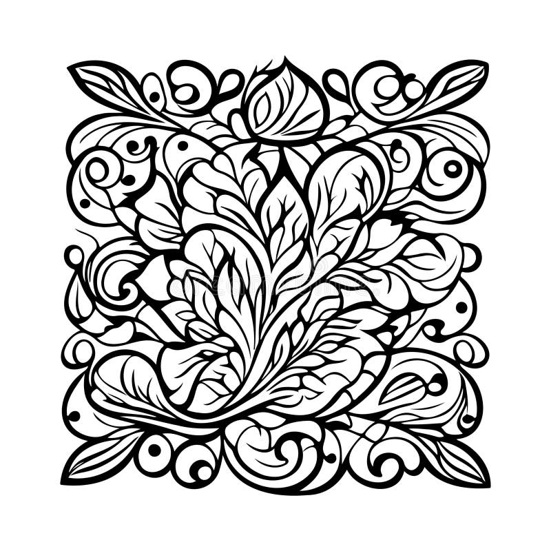 Ornament Batik Royal Design Icon Hand Draw Black Logo Symbol Perfect ...