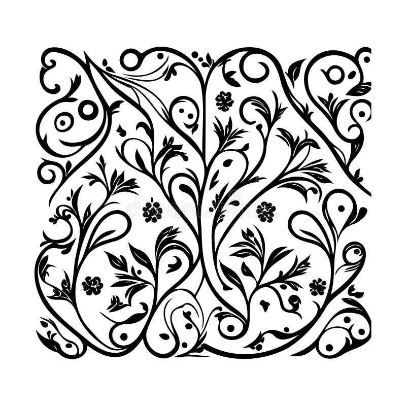 Ornament Batik Royal Design Icon Hand Draw Black Logo Symbol Perfect ...