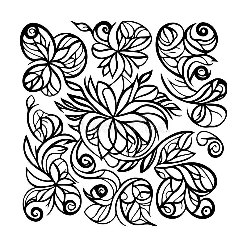 Ornament Batik Royal Design Icon Hand Draw Black Logo Symbol Perfect ...