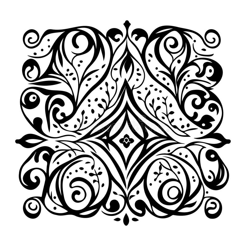 Ornament Batik Royal Design Icon Hand Draw Logo Symbol Perfect Stock ...