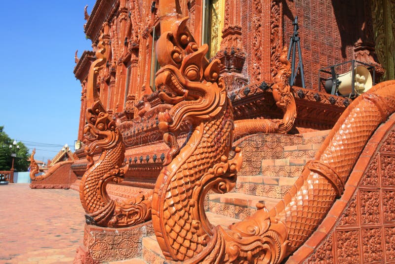 Ornament: Beautiful Red Naga Banisters Stock Image - Image of district ...