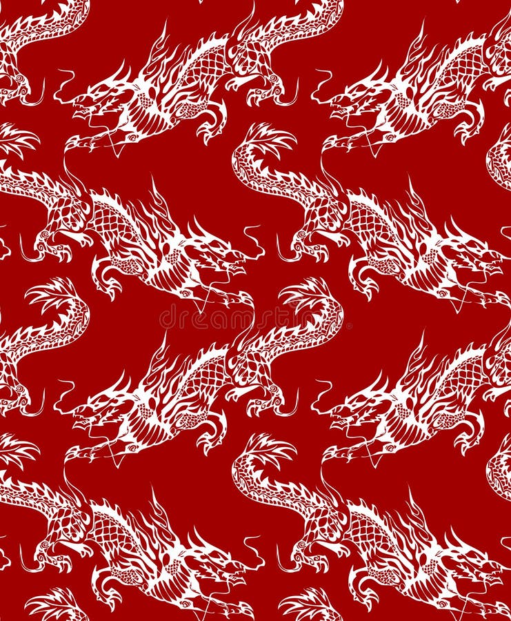 Ornament of the dragons stock vector. Illustration of dinosaur - 118378094