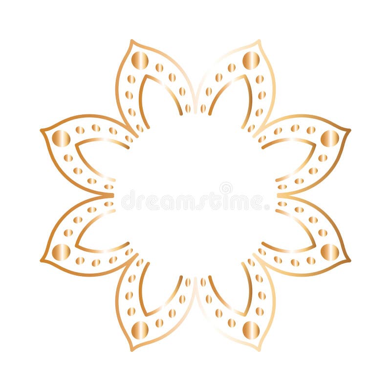 Ornament in Flower Shaped Gold Vector Design Stock Vector ...