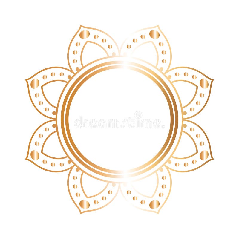 Ornament in Flower Shaped Gold Vector Design Stock Vector ...