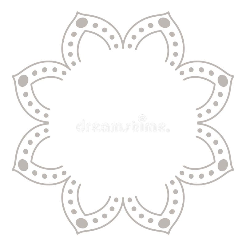 Ornament in Flower Shaped Silver Vector Design Stock Vector ...