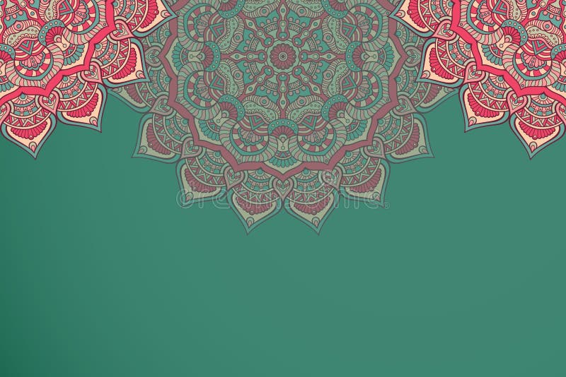 Ornament Invitation Card with Mandala Stock Vector - Illustration of ...