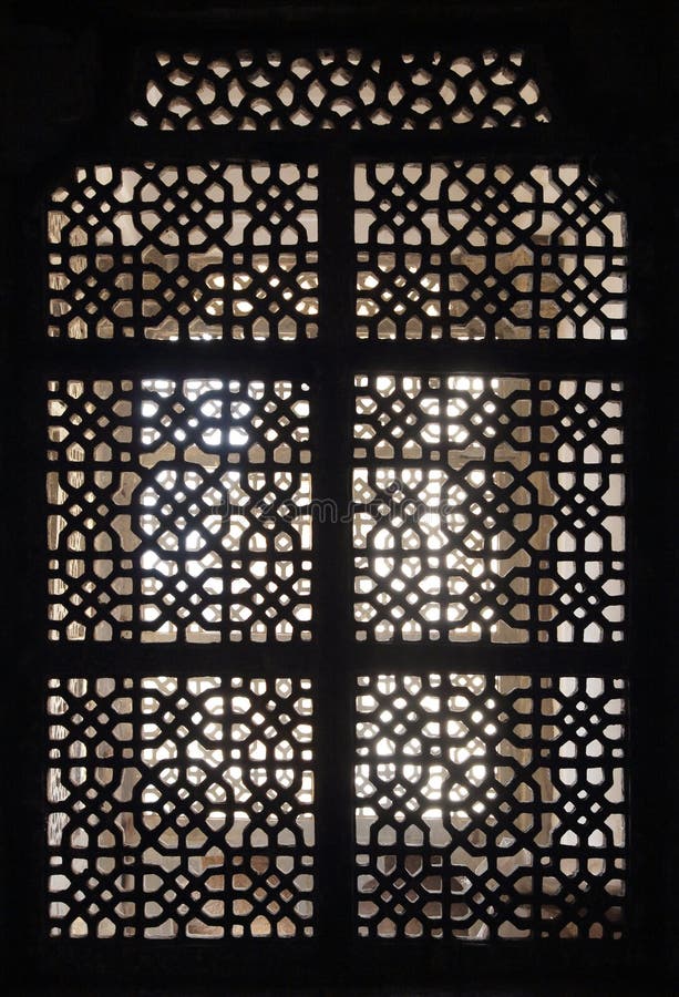 Ornate Indian Window Screen Stock Image - Image of architecture, window ...