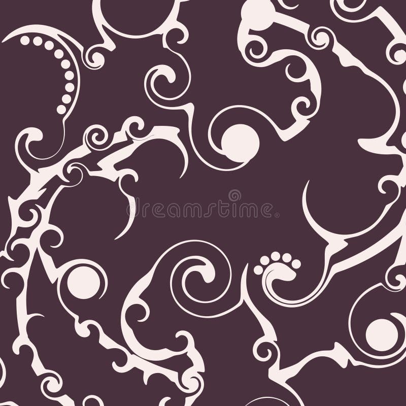 Ornament Of Lines And Curls Linear Abstract Background Stock Vector