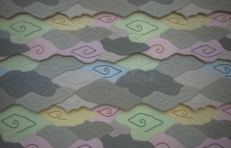 Ornament with Mega Mendung Batik Pattern Typical of Cirebon, West Java ...