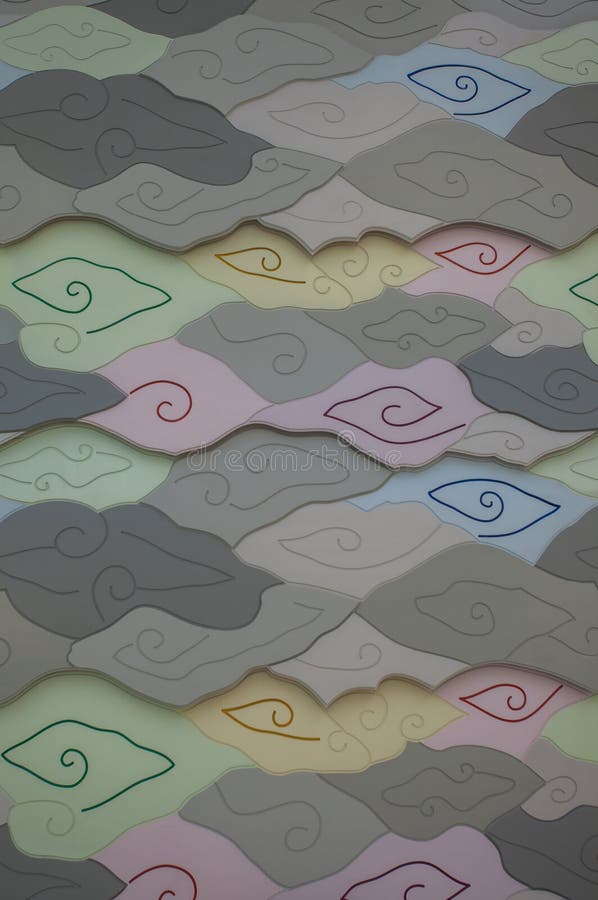 Ornament with Mega Mendung Batik Pattern Typical of Cirebon, West Java ...