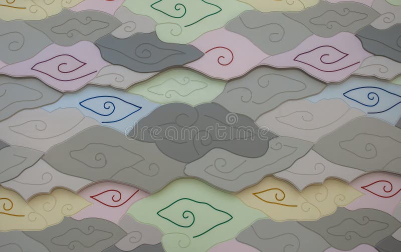 Ornament with Mega Mendung Batik Pattern Typical of Cirebon, West Java ...