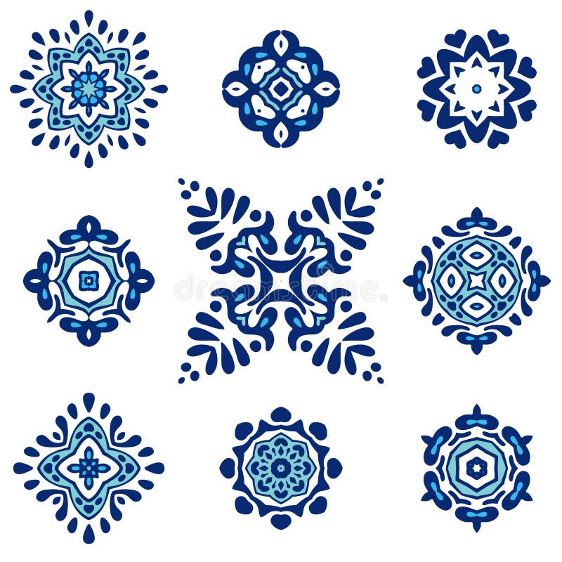 Ornament motif set stock vector. Illustration of decorative - 87006309