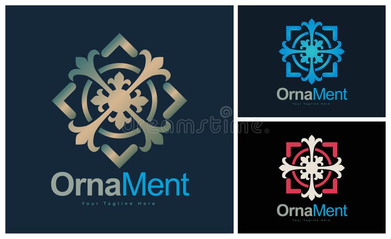 Ornament Pattern Colourful Set Modern Luxury Art and Craft Logo ...