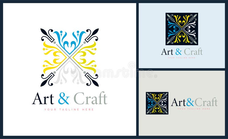 Ornament Pattern Colourful Set Modern Luxury Art and Craft Logo ...