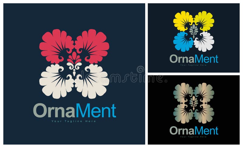 Ornament Pattern Colourful Set Modern Luxury Art and Craft Logo ...