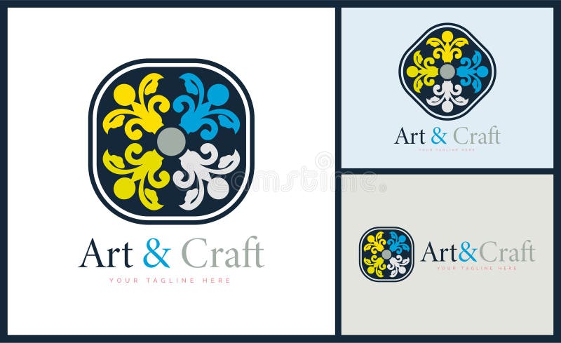 Ornament Pattern Colourful Set Modern Luxury Art and Craft Logo ...