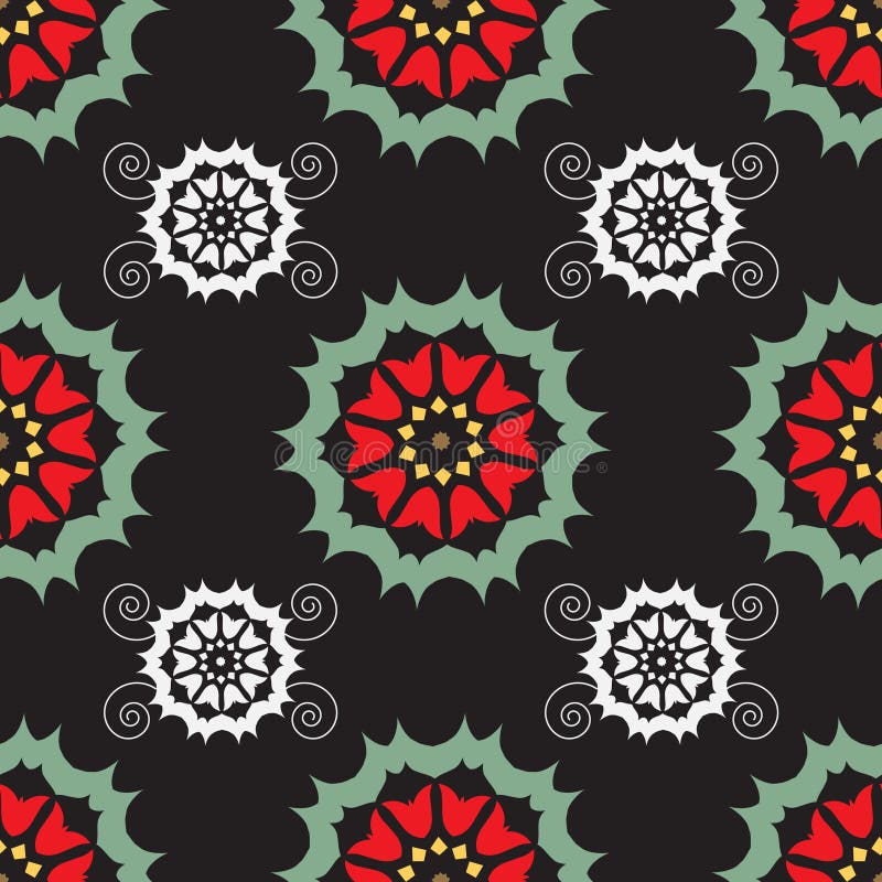 Ornament Pattern Vector Tile Stock Vector - Illustration of pattern ...
