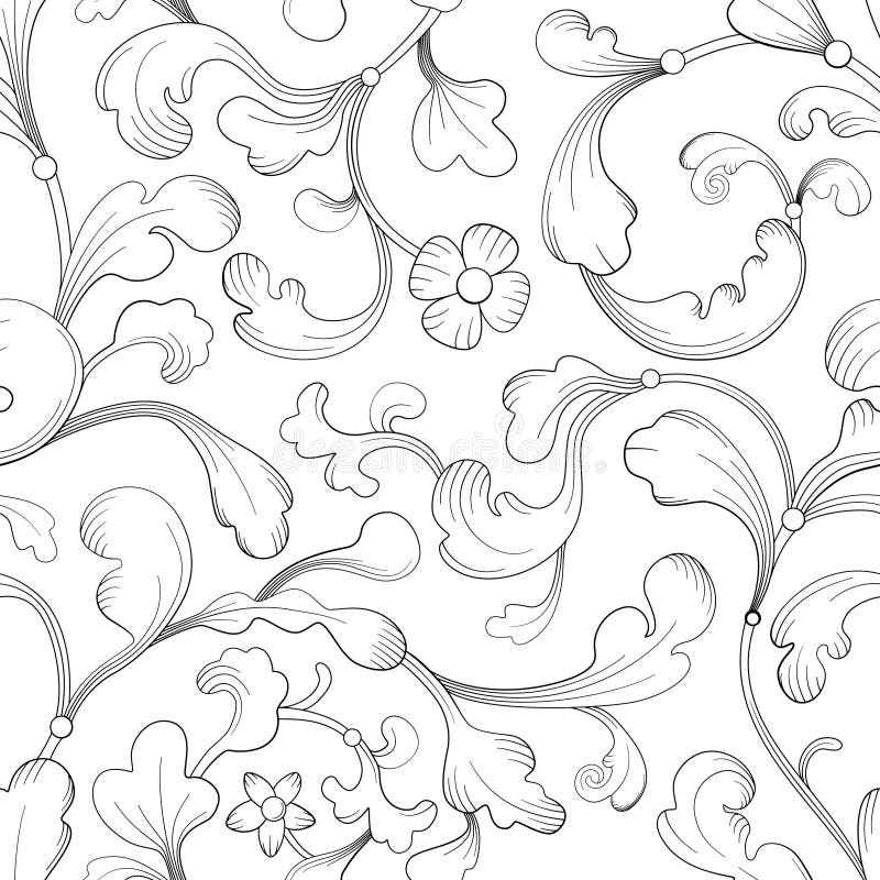 Ornament with rocaille stock vector. Illustration of rococo - 133465627