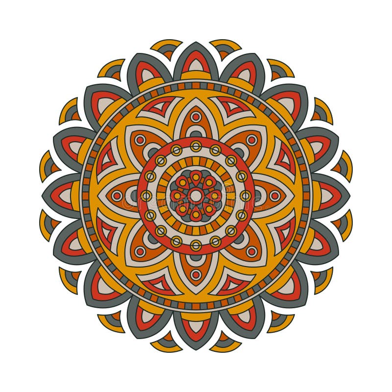 Set of Abstract Design Element. Round Mandalas in Vector. Graphic ...