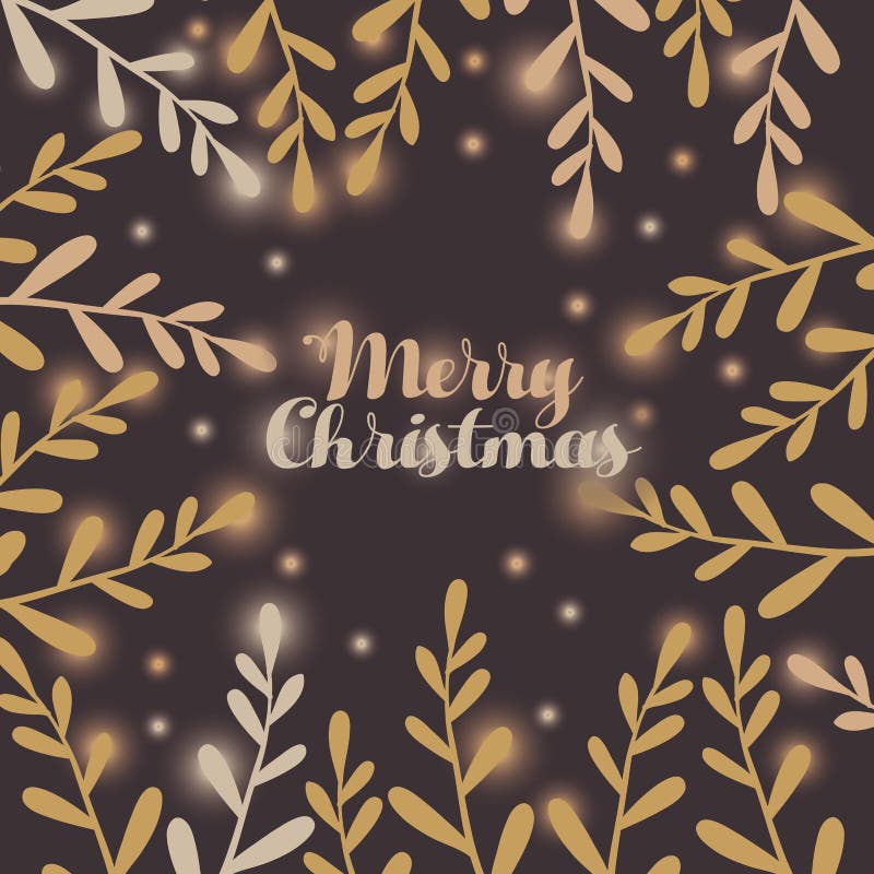 Ornament and Rustic Leaf and Frame of Christmas Season Stock Vector ...