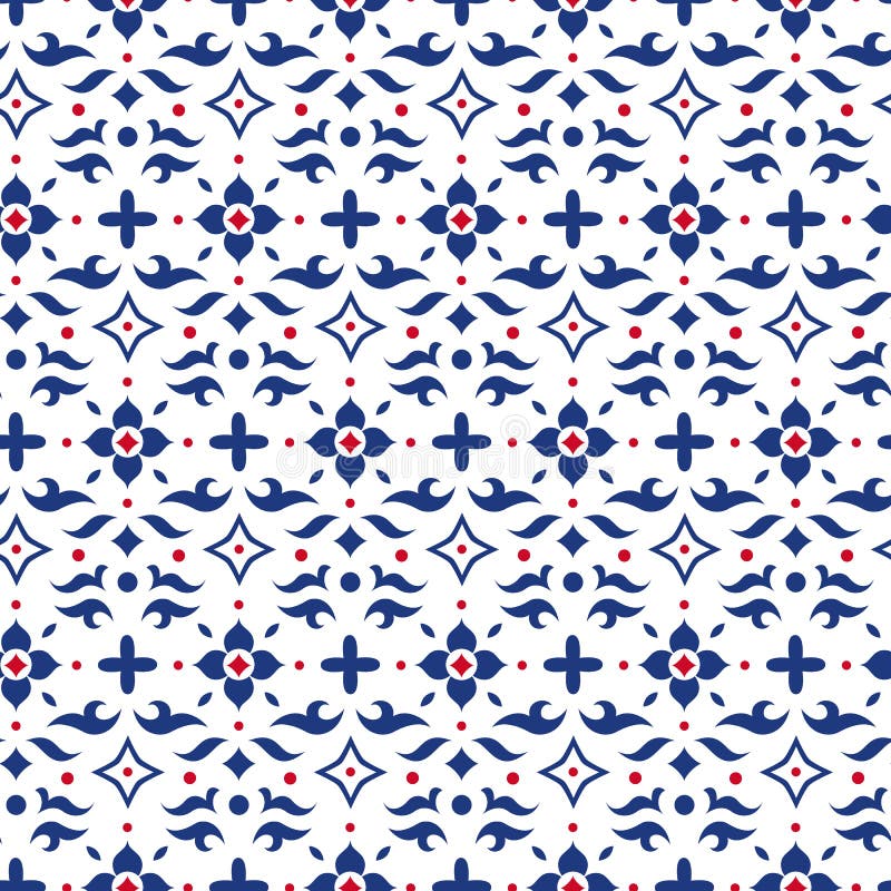 Ornament seamless pattern stock vector. Illustration of tile - 101130921