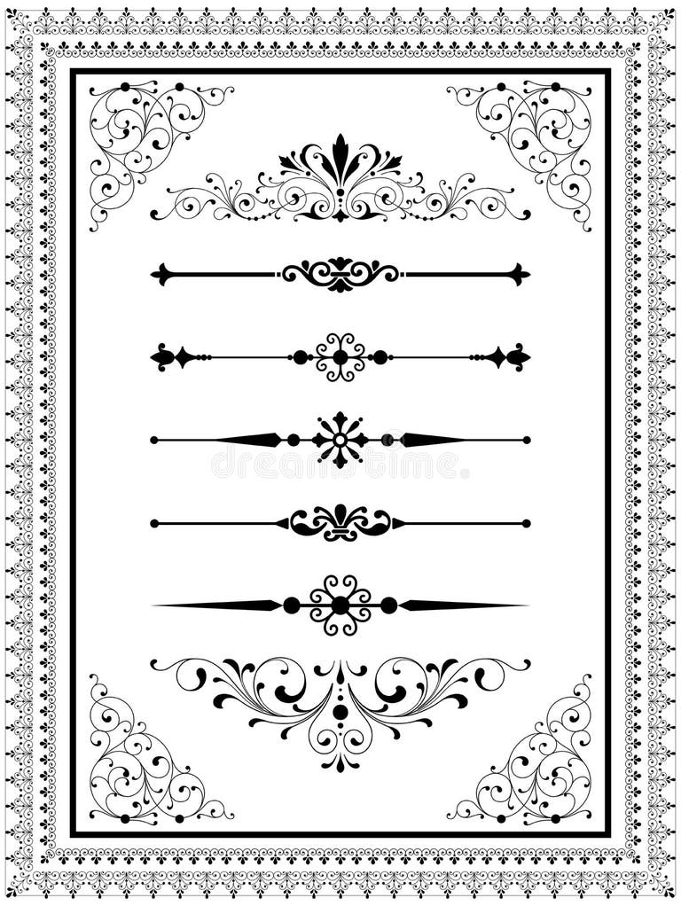Elegant Rule Lines Borders Stock Illustrations – 29 Elegant Rule Lines ...