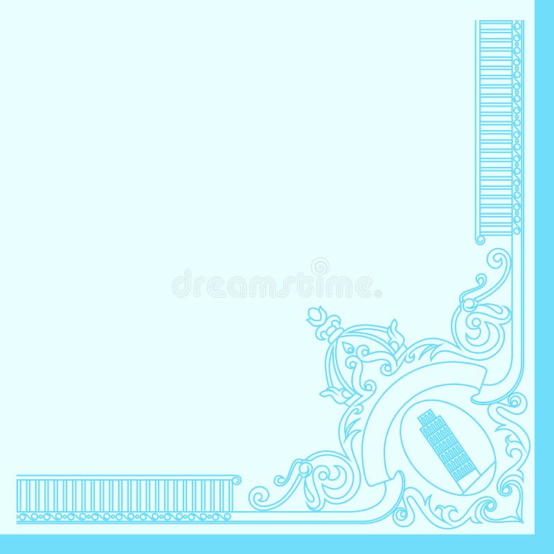 Ornament with Silhouettes of Ancient Italian Symbols Stock Vector ...