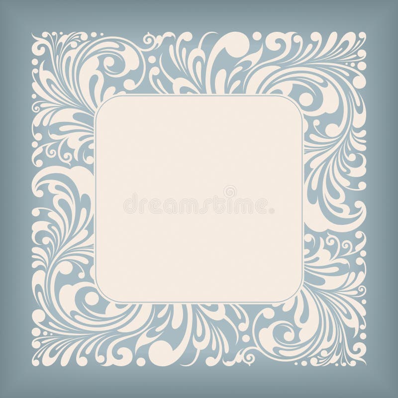 Ornament Square Label stock vector. Illustration of element - 26028957