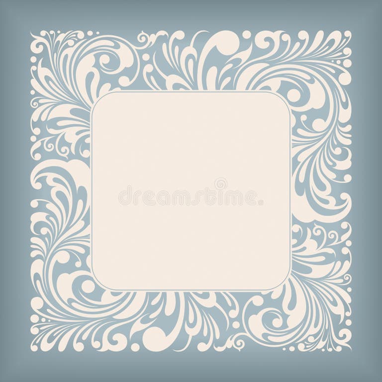 Ornament Square Label stock vector. Illustration of element - 26028957