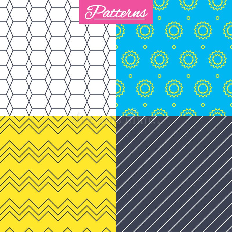 Ornament, Stars and Diagonal Lines Textures. Stock Vector ...