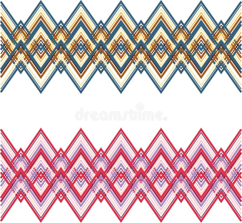 Ornament Strip Weave Varicolored Set Stock Vector - Illustration of ...