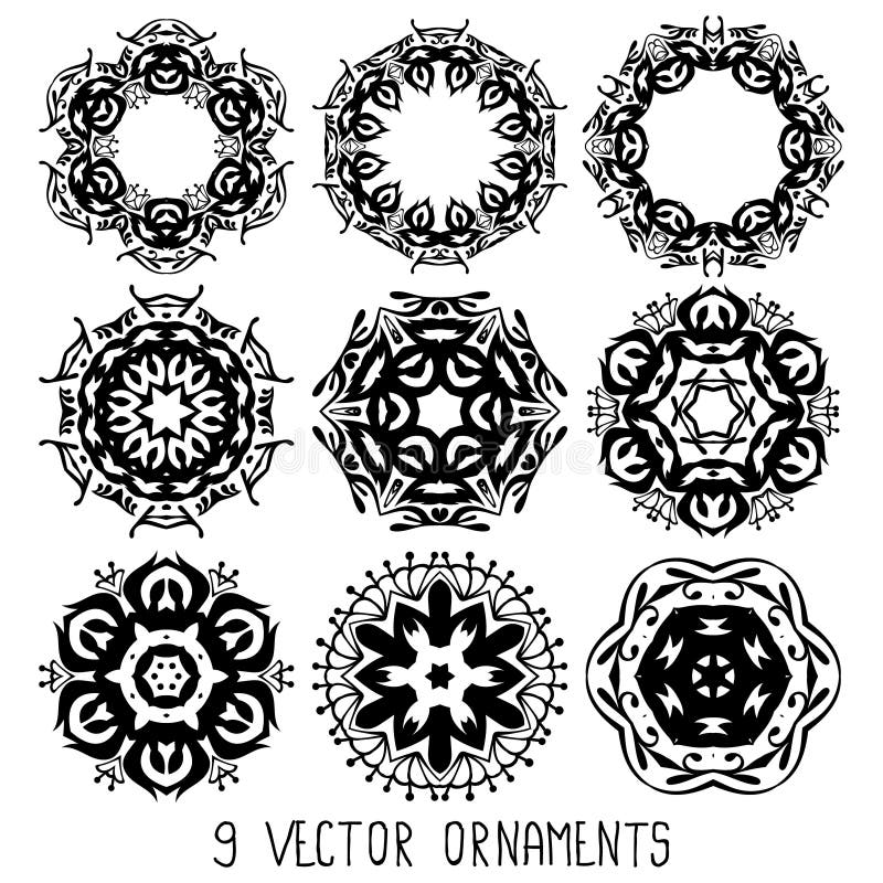 Ornament vector set stock vector. Illustration of ornament - 58886461