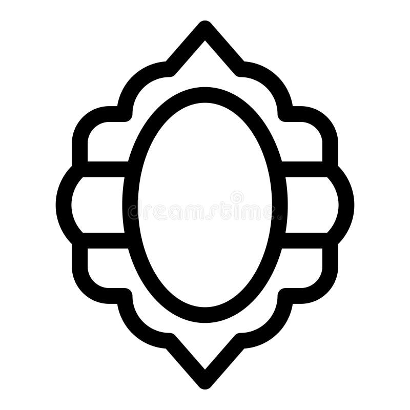 Ornamental Antique Empty Picture Frame with Oval Shape Stock Vector ...