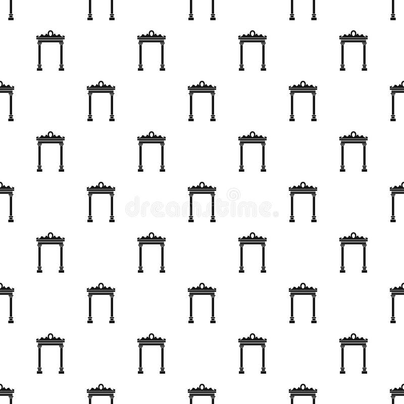 Ornamental Arch Pattern, Simple Style Stock Vector - Illustration of ...