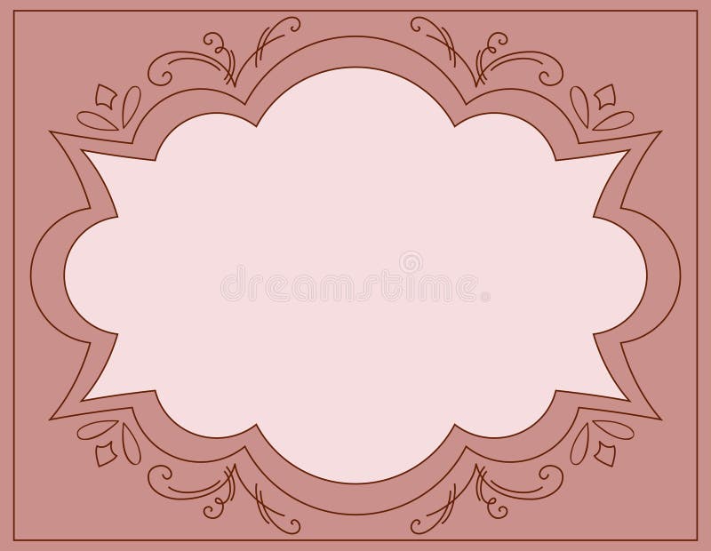 Invitation Background with Ornamental Border Stock Vector ...