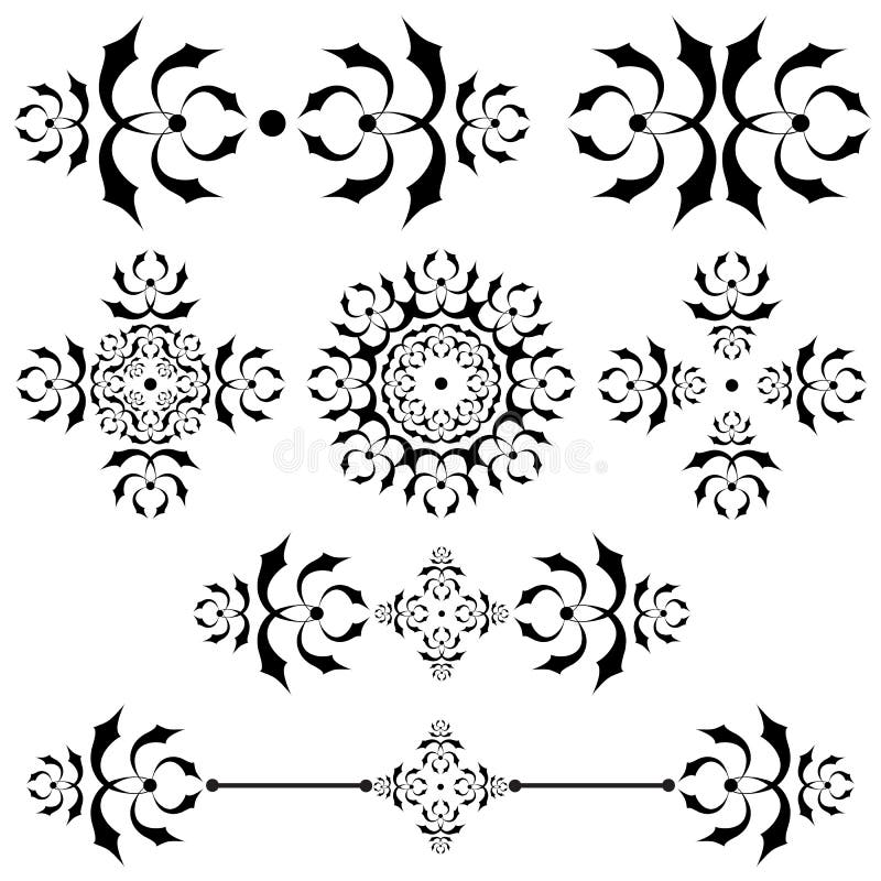Ornamental Bar Line Divider Stock Vector - Illustration of horizontal ...