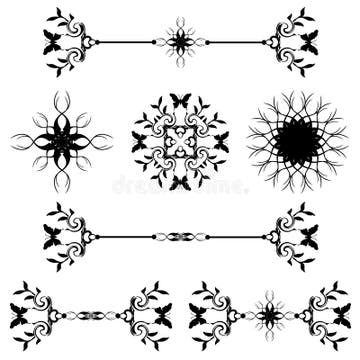 Butterfly Divider Line Stock Illustrations – 284 Butterfly Divider Line ...