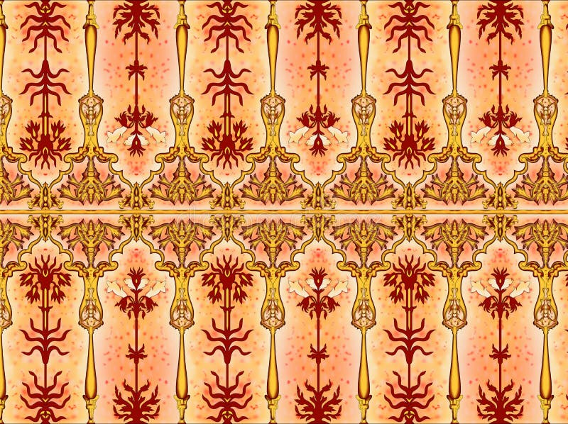 Ornamental Base Background Repeat All Over Floral Texture Multi Colored ...