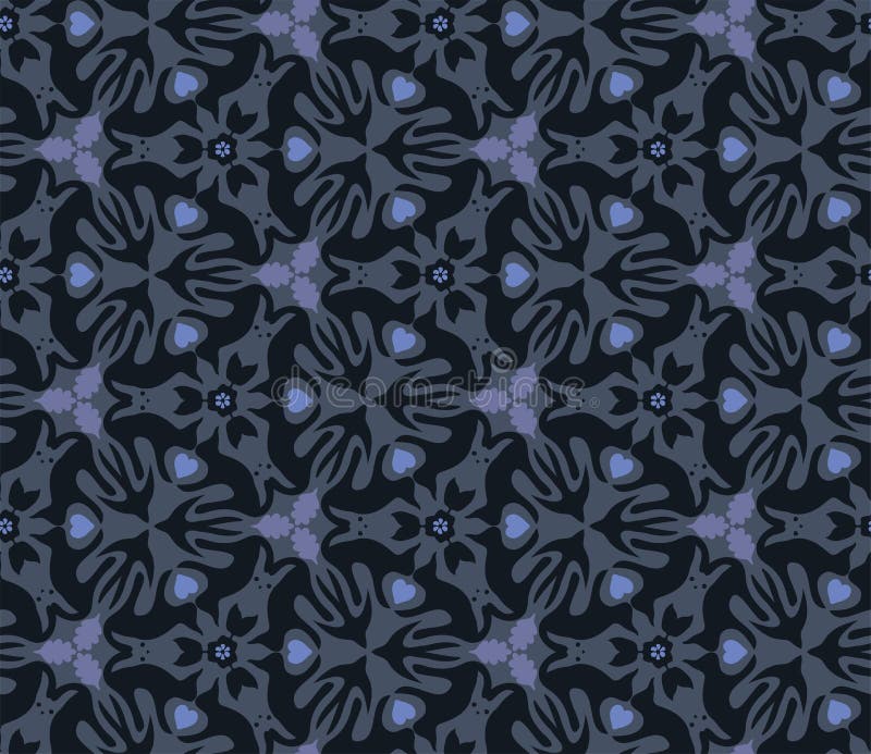 Ornamental Bird and Fish Texture in Escher Style Stock Vector ...