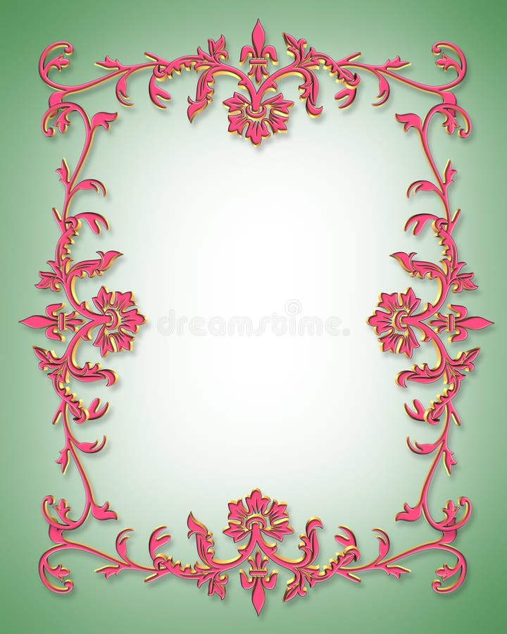 Ornamental Border Design 3D Stock Illustration - Image: 5871693