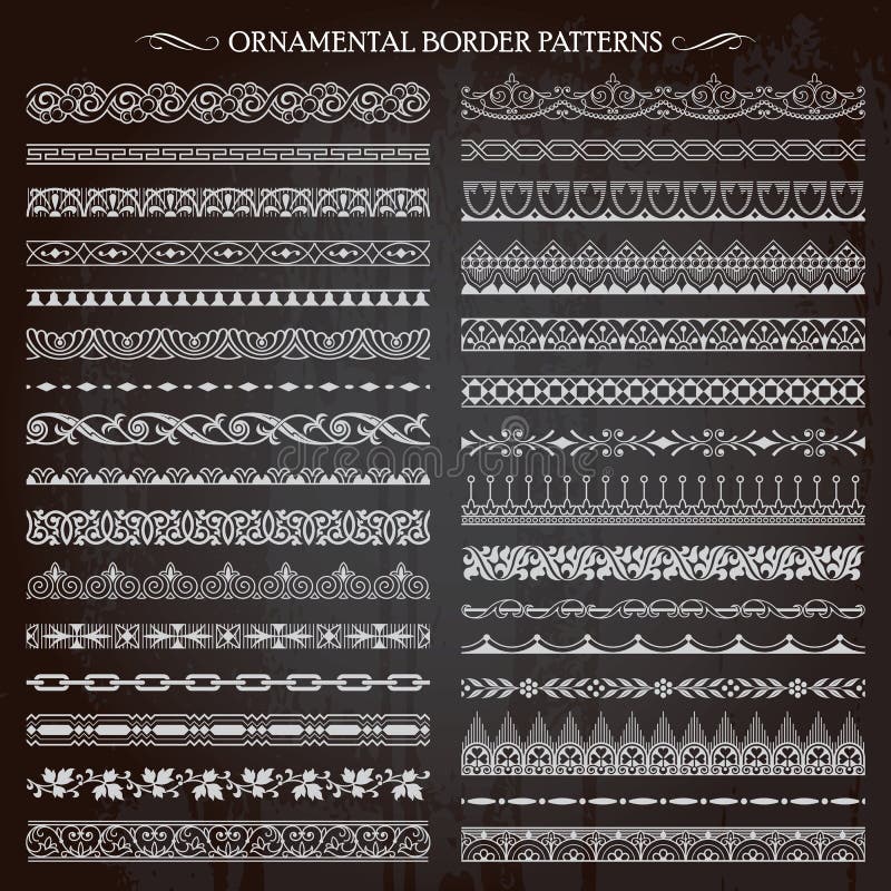 Ornamental Border Frame Patterns Vector Stock Vector - Illustration of ...