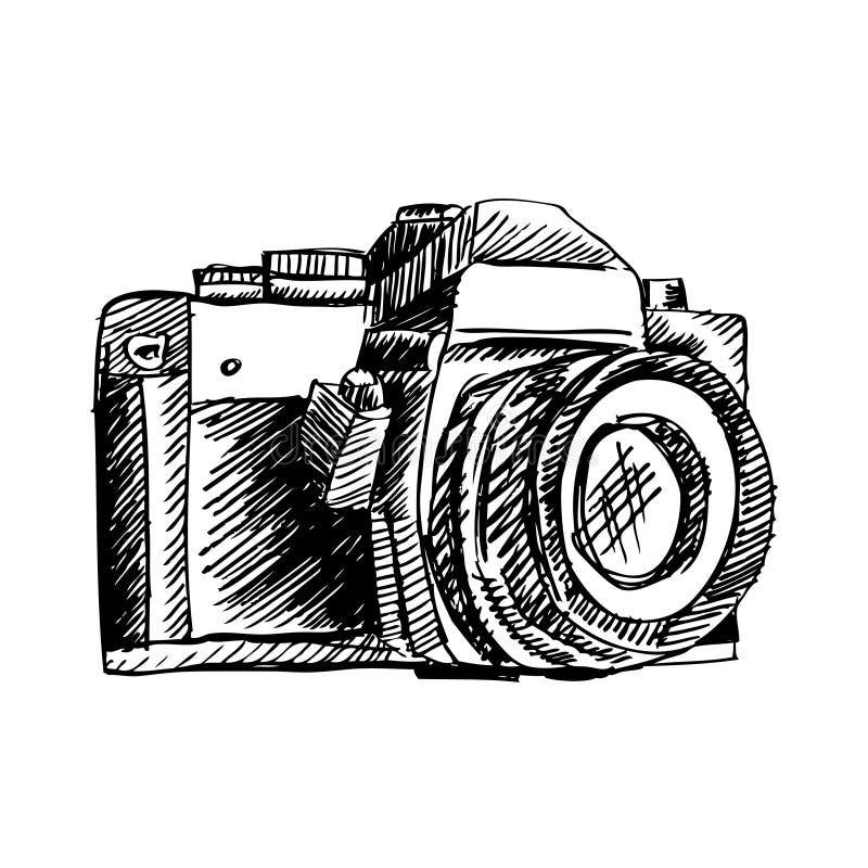 Ornamental Camera. Hand Drawing Illustration. Stock Illustration ...