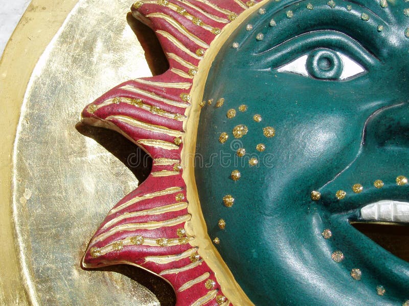 Ornamental Ceramic Sun stock photo. Image of ornamental - 341800