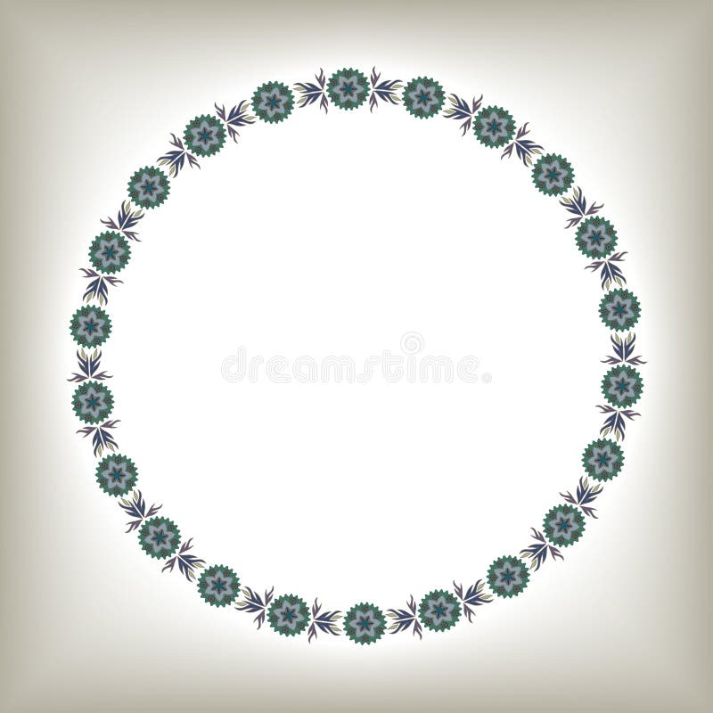 Ornamental circle frame stock vector. Illustration of flower - 48808153
