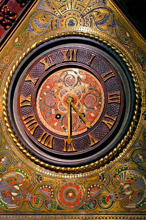 Ornamental clock stock image. Image of dial, numeral - 15022429
