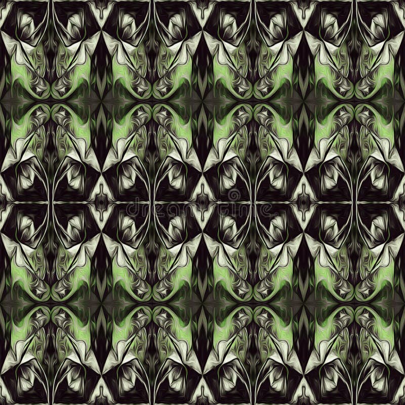 Ornamental Colourful Seamless High Resolution Pattern in Green and ...