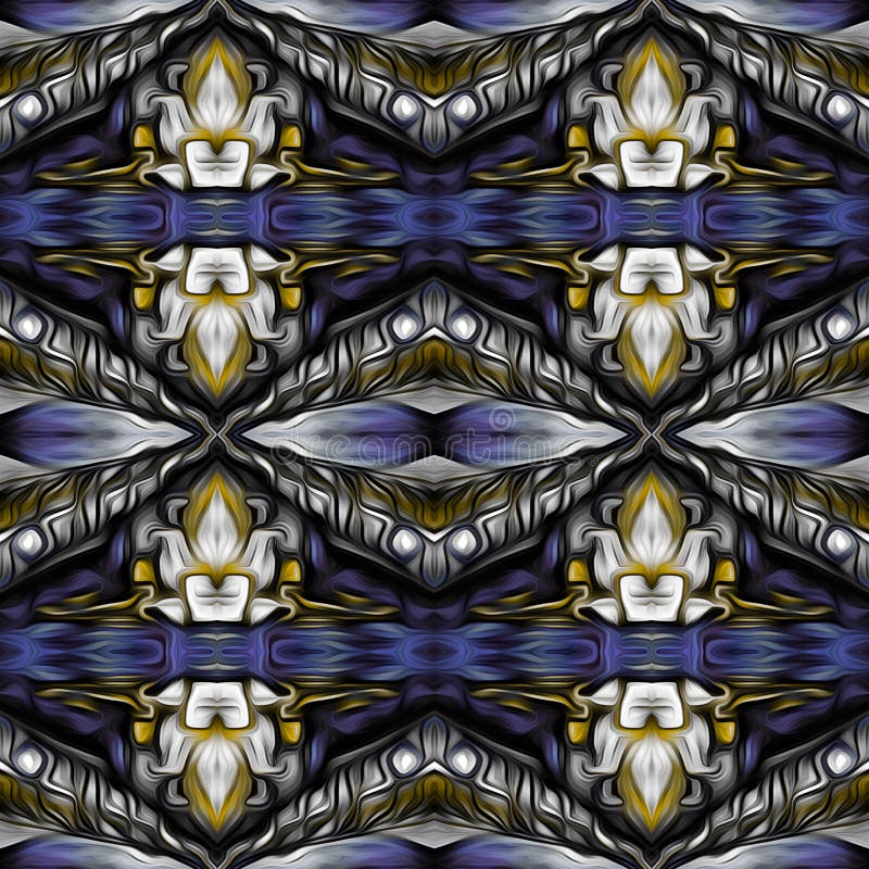 Ornamental Colourful Seamless High Resolution Pattern in Purple, White ...