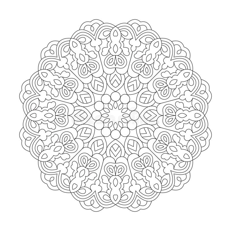 Ornamental Common Mandala Colouring Book Stock Illustration ...