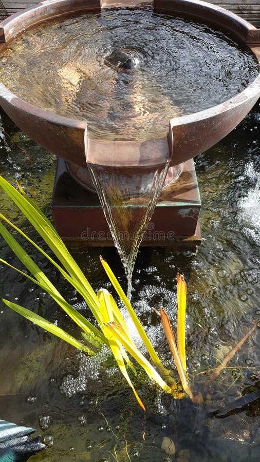 Ornamental Cool Refreshing Running Water Stock Image - Image of autumn ...